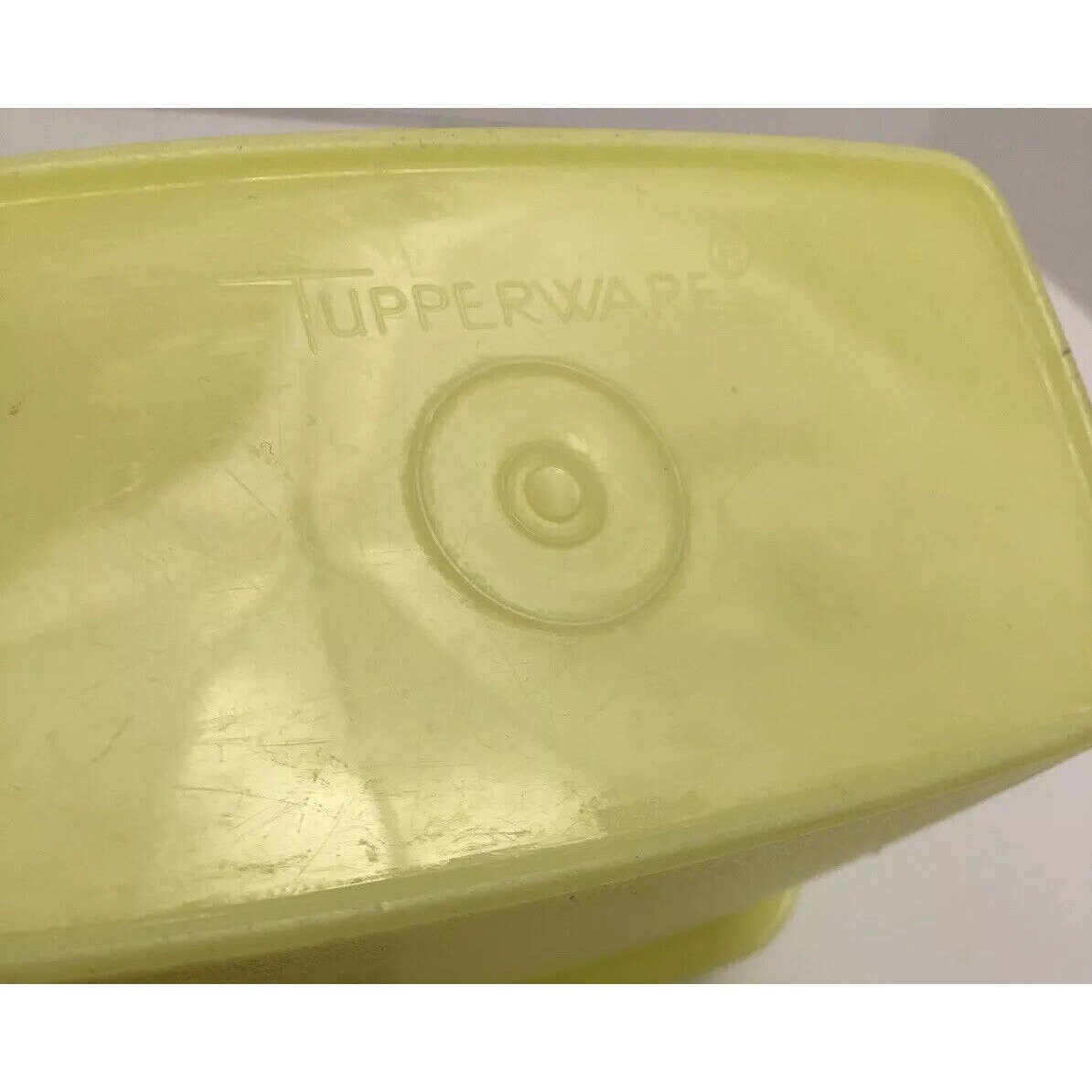 Tupperware Stackable Shelf Saver Container 1243 With #1244 Lid Yellow ...