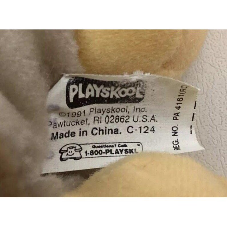 Playskool Lil Pooches Spike Plush Dog 8.5” Stuffed Animal 1991 Mouth ...