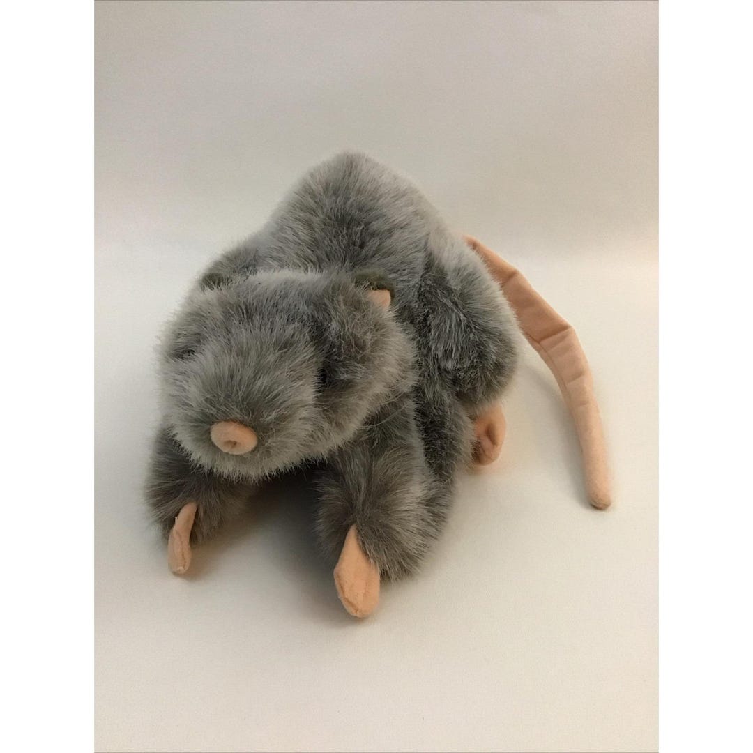 Folkmanis Plush Hand Puppet Rat Rodent 10” Stuffed Animal Toy Tush Tag ...