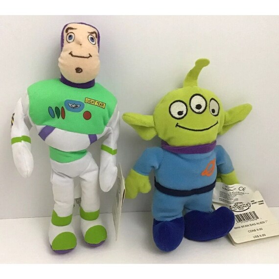 Toy Story Lot Buzz and Alien Bean Bag Plush Toys Disney Store - Etsy