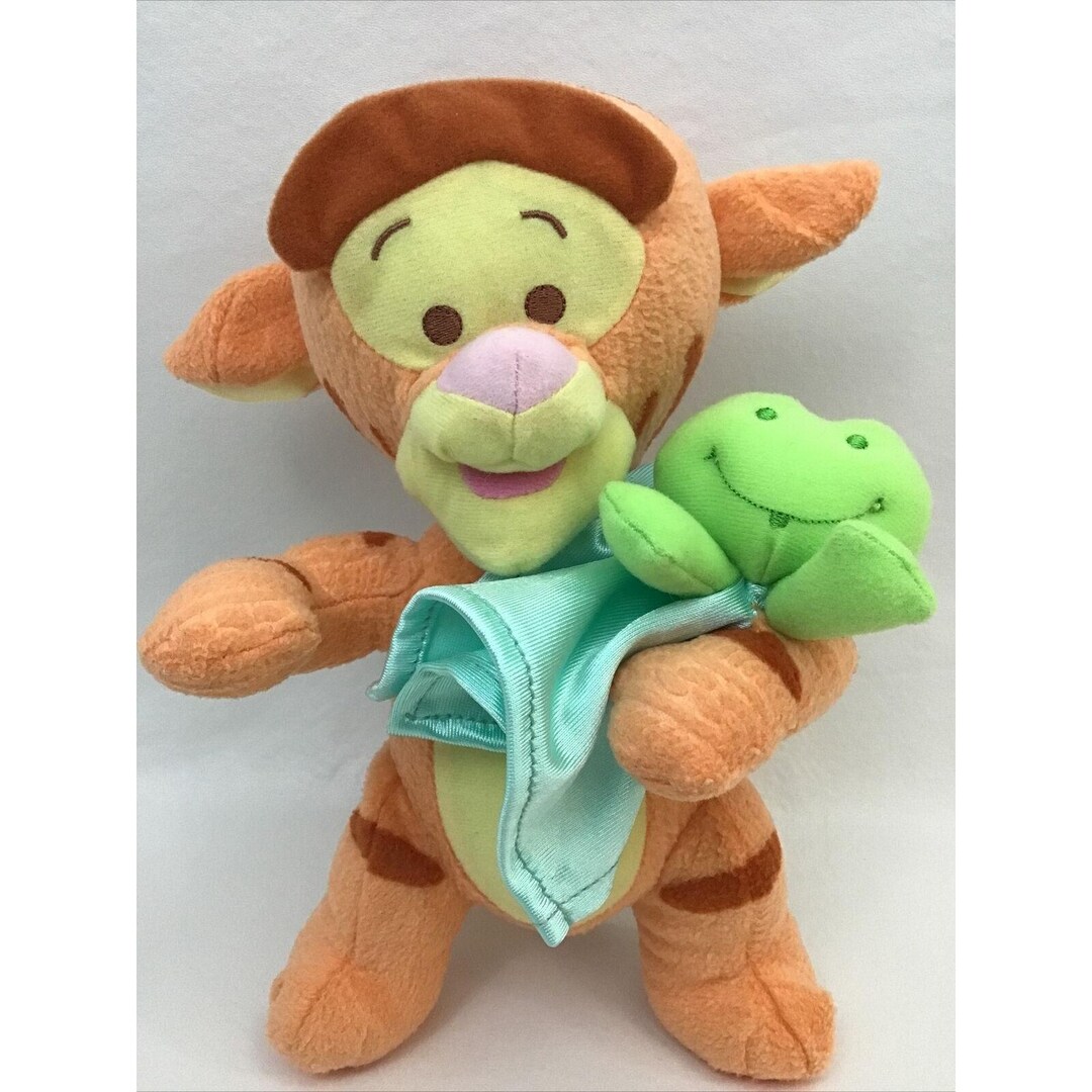 Disney Tigger Fisher Price Baby Plush Toy Satin Blanket Frog Stuffed ...