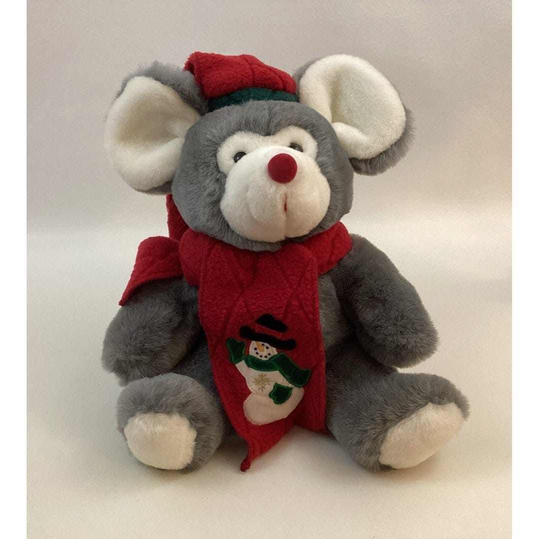 TB Trading Co Christmas Mouse Plush 12" Stuffed Santa Hat Snowman Scarf ...