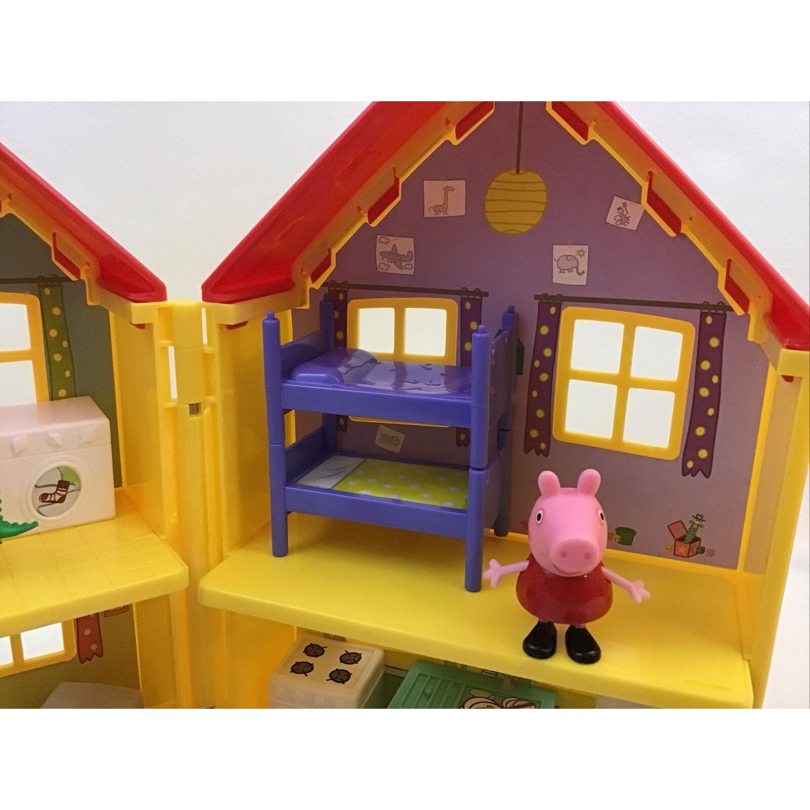 Peppa Pig Deluxe House Playset Pieces 25pc Lot Dollhouse Furniture Toy ...