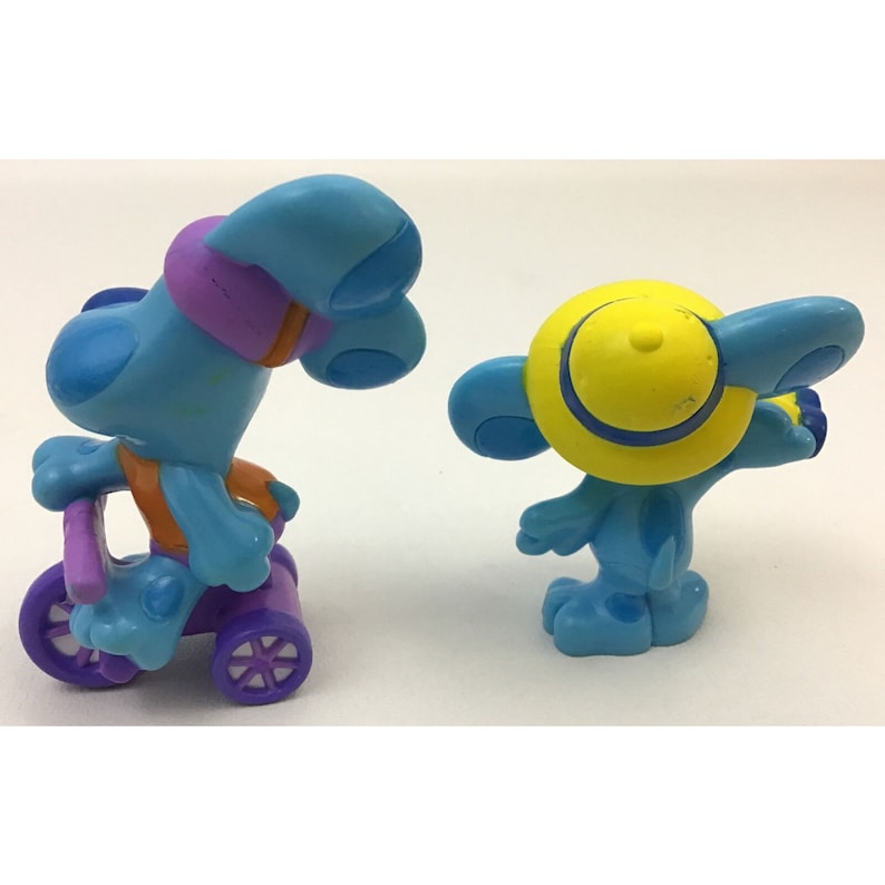 Blues Clues Viacom Original Blue Figure on Bicycle and Blue With Hat 3 ...