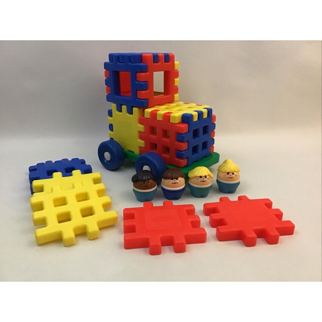 Little Tikes Wee Waffle Blocks Toddle Tots N Truck Complete Set 23 Pcs ...