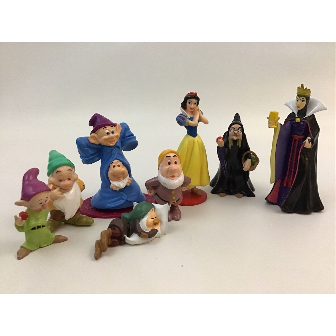 Snow White Evil Queen Old Hag Lady 8 Figures PVC Disney Villains Toy ...