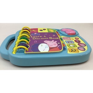 Peppa Pig Learn and Discover Book Vtech 14 Interactive Pages Read Music ...