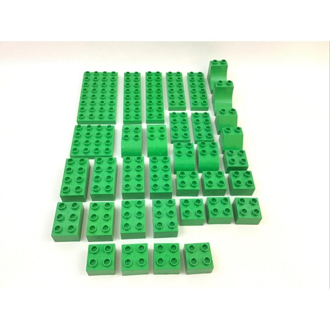 Lego Duplo Basic Green Basic Blocks Replacement Pieces Lot of 35 ...