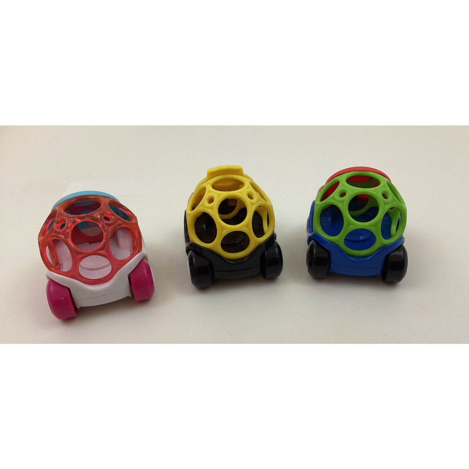 Oball Go Grippers Vehicles Bus Red Green Car Blue Flowered Car Lot of 3 ...