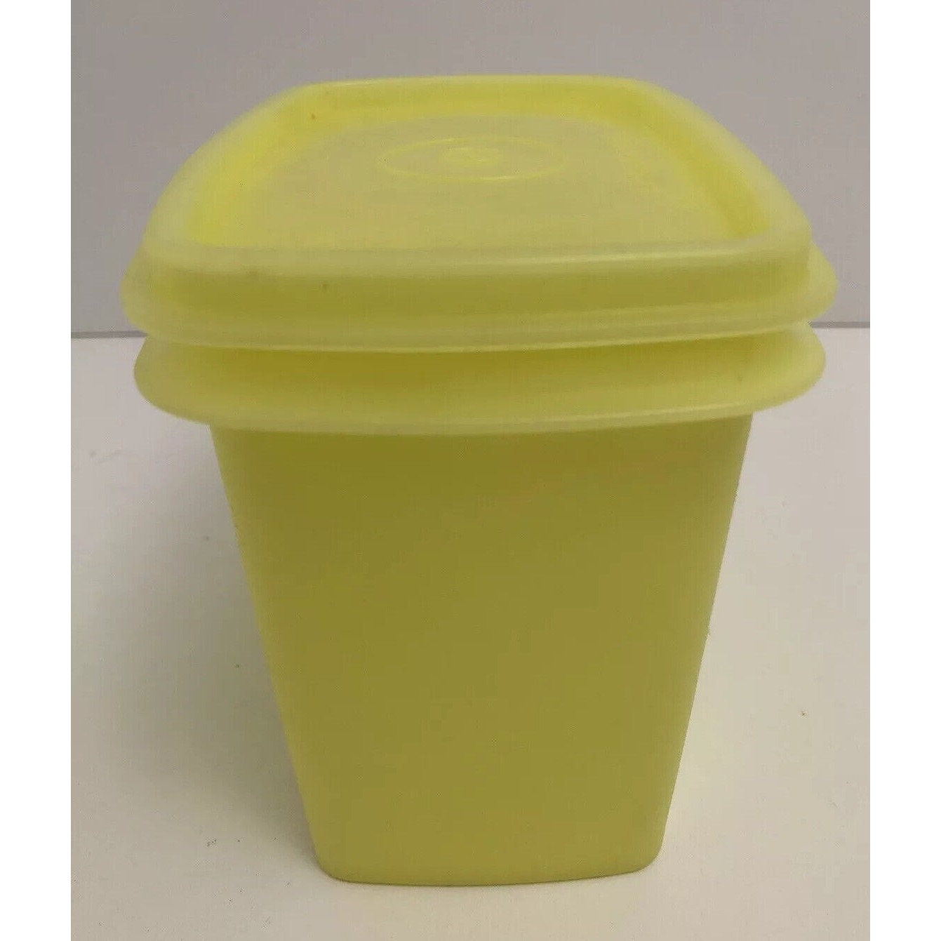 Tupperware Stackable Shelf Saver Container 1243 With #1244 Lid Yellow ...