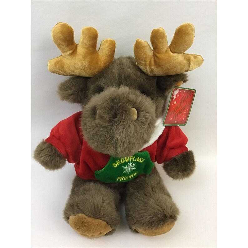 Dan Dee Snowflake Friends Moose Stuffed Plush 2002 Collector's Choice ...