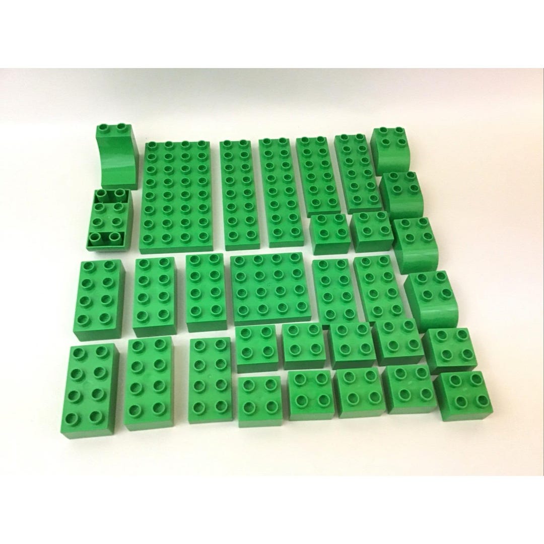 Lego Duplo Basic Green Basic Blocks Replacement Pieces Lot of 32 ...