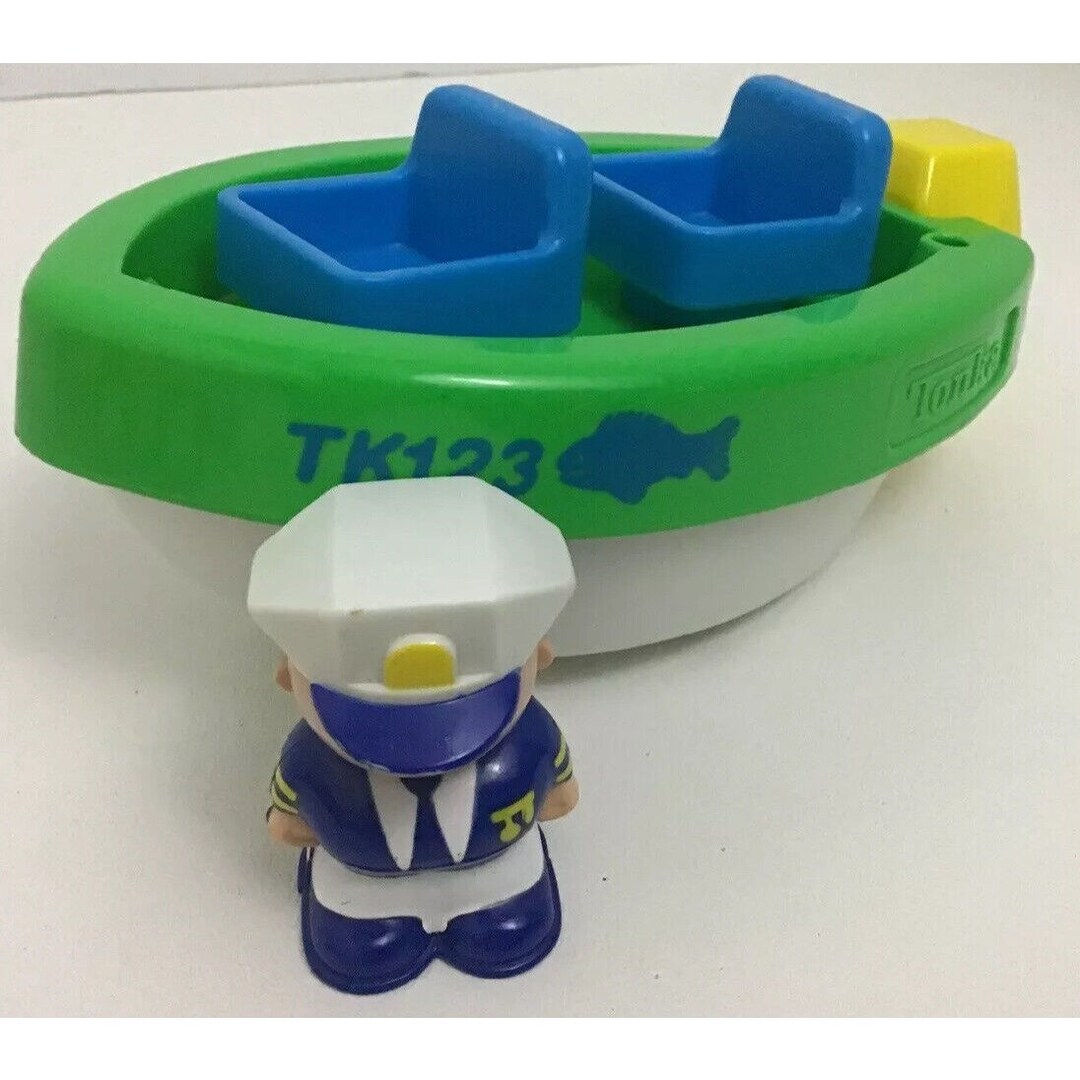 Tonka TK123 Green Two Seater Boat 1989 With Motor and Captain Bath Toy ...