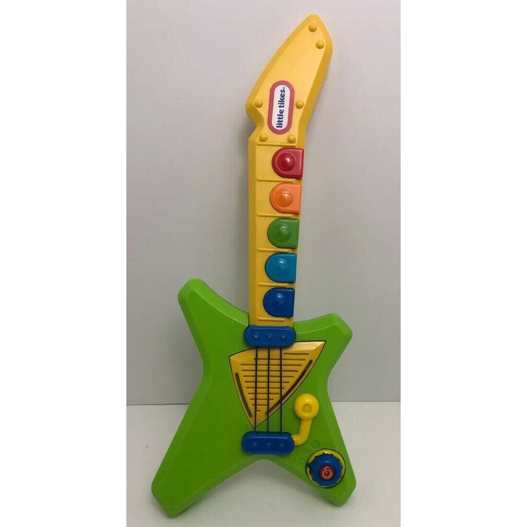 Little Tikes Guitar Musical Pop Tunes Big Rocker Electric Guitar Green ...