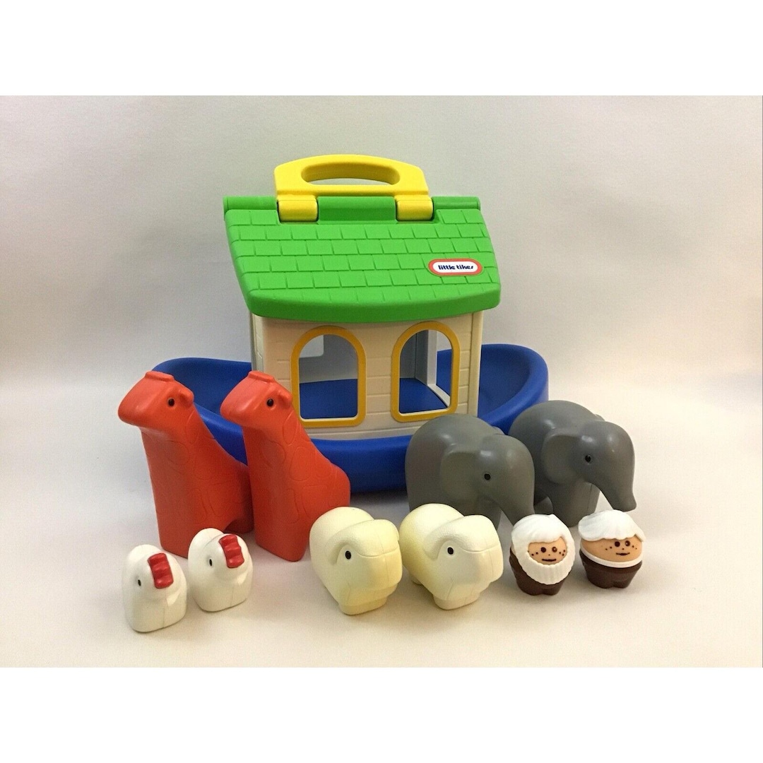 Little Tikes Toddle Tots Noah's Ark Playset Animal Figures Boat Vintage ...
