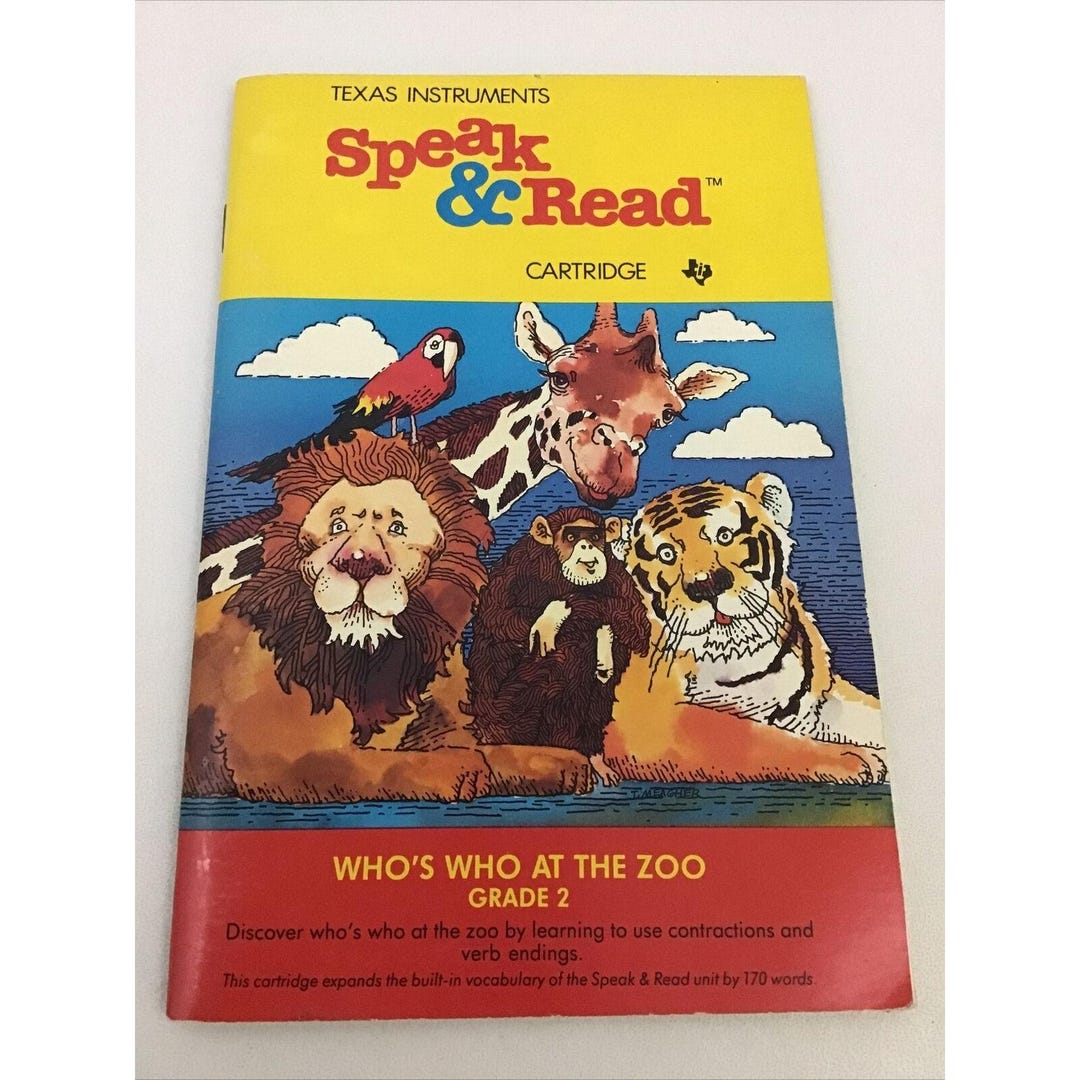 Texas Instruments Speak & Read Whos Who at the Zoo Grade 2 Booklet Only ...