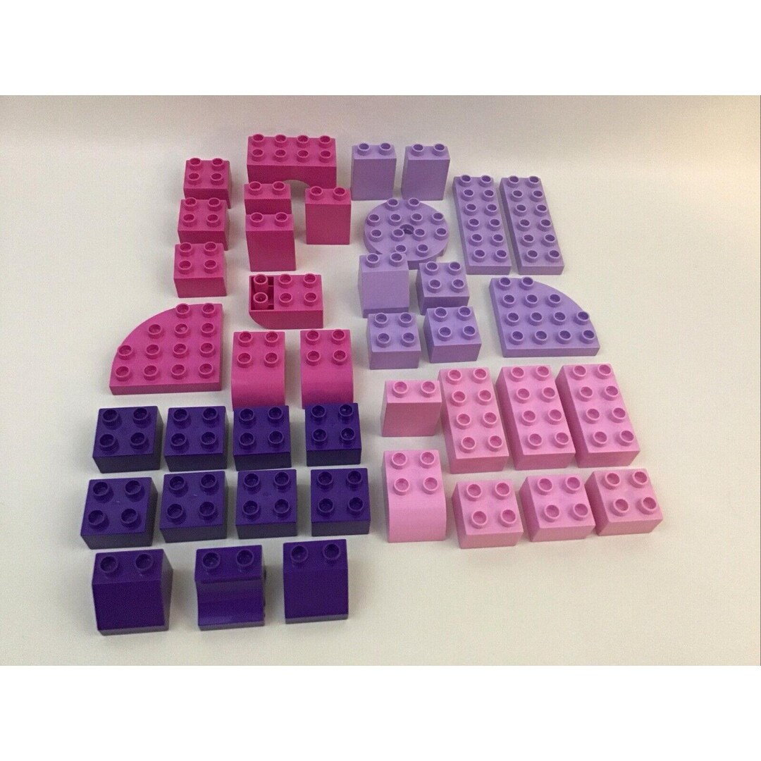 Lego Duplo Purple Pink Basic Blocks Replacement Pieces Lot of 40 ...