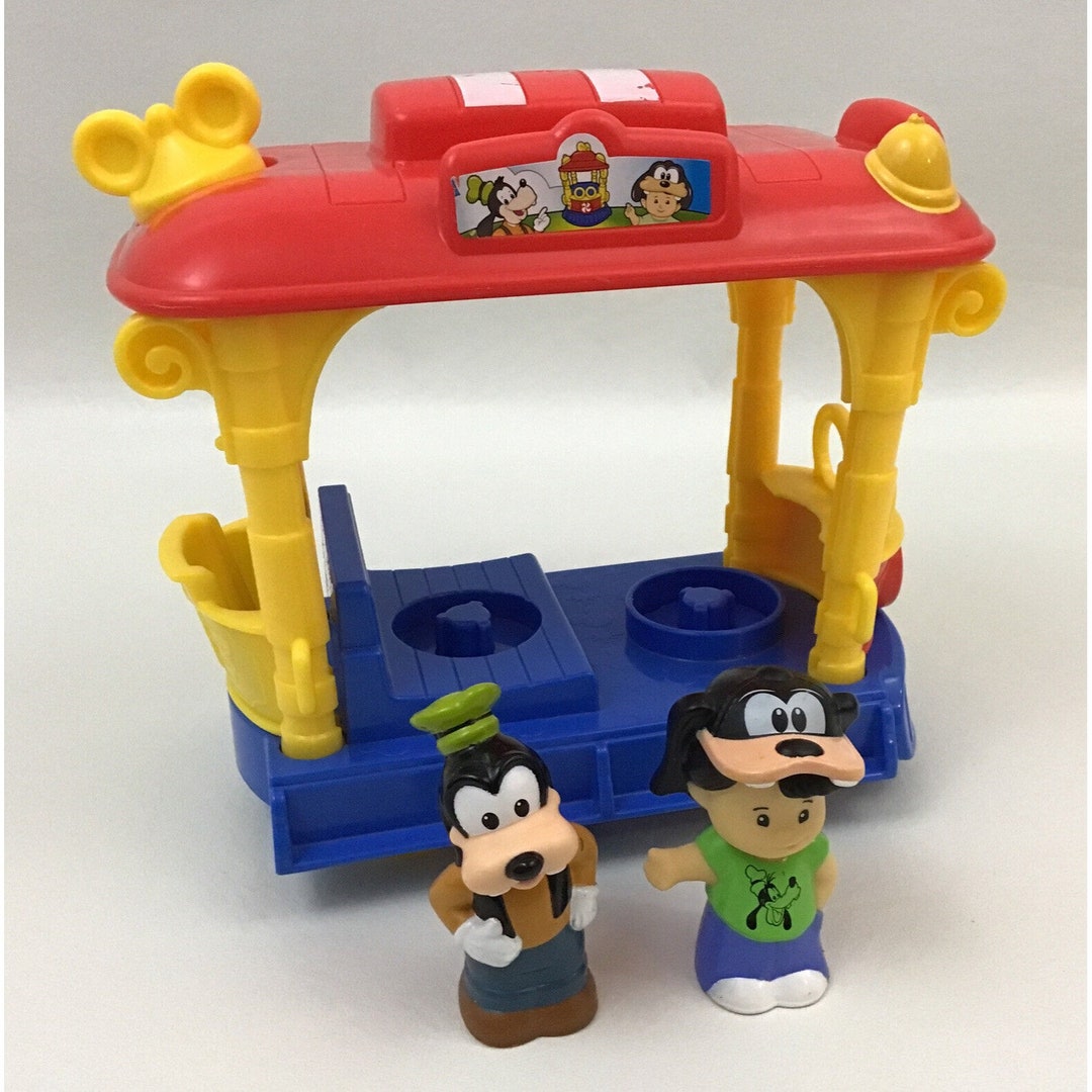 Fisher Price Little People Magic of Disney Goofy Jolly Trolley Sounds ...