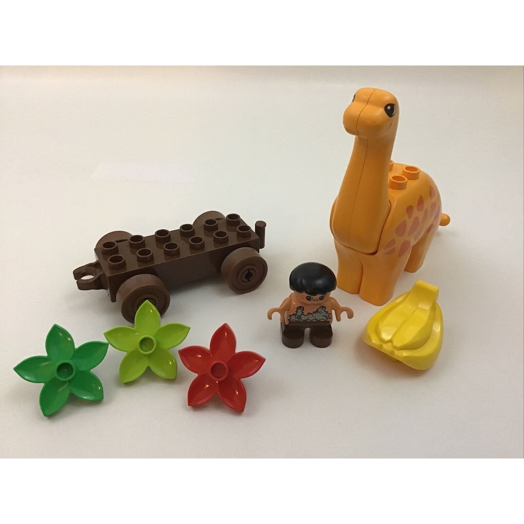 Lego Duplo Orange Dinosaur Brontosaurus Mother Caveman Car Replacement ...