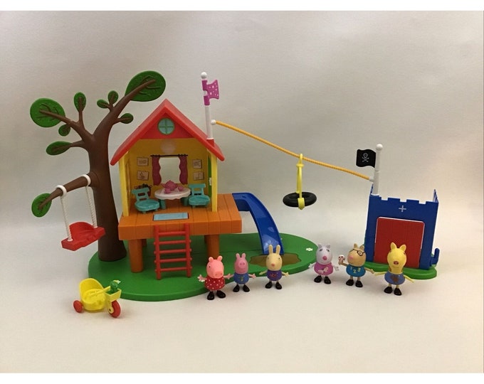 Peppa Pig’s Treehouse George Fort Light & Sound Complete Playset With ...