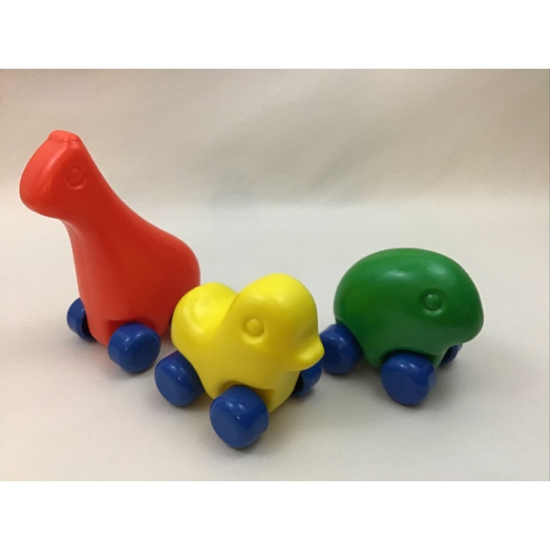 Little Tikes Mini Rolling Animals Giraffe Duck Frog Vintage - Etsy