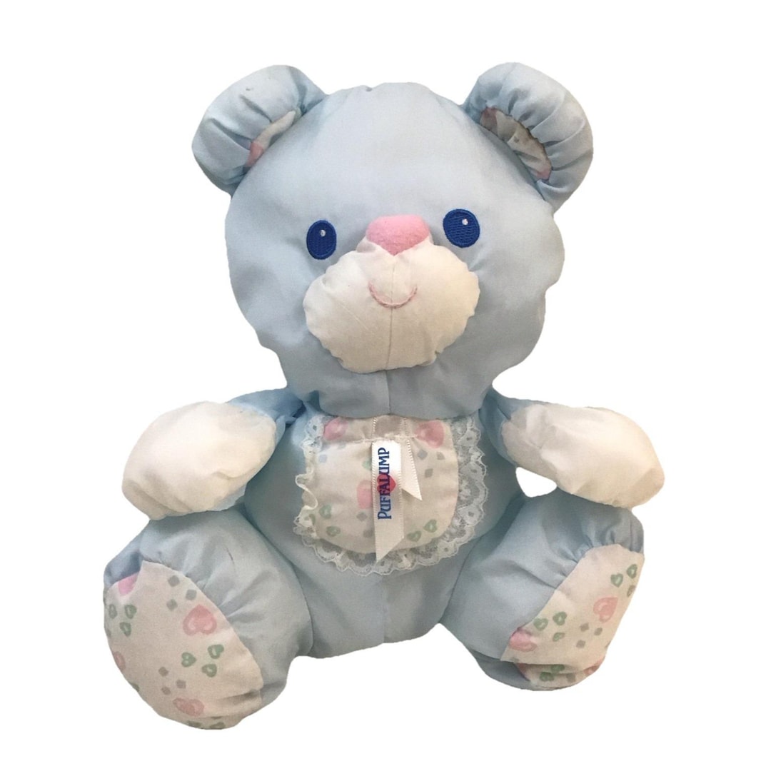 Fisher Price Puffalump Rattle Blue Teddy Bear Baby 9” Vintage 1994 - Etsy