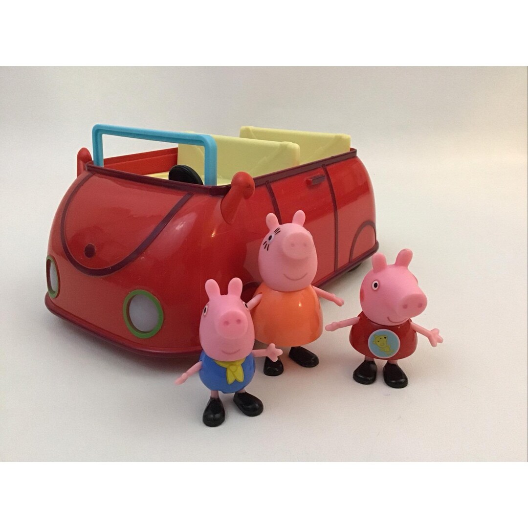 Peppa Pig's Red Car Lights & Sounds Family Fun Car Tested Works Figures ...