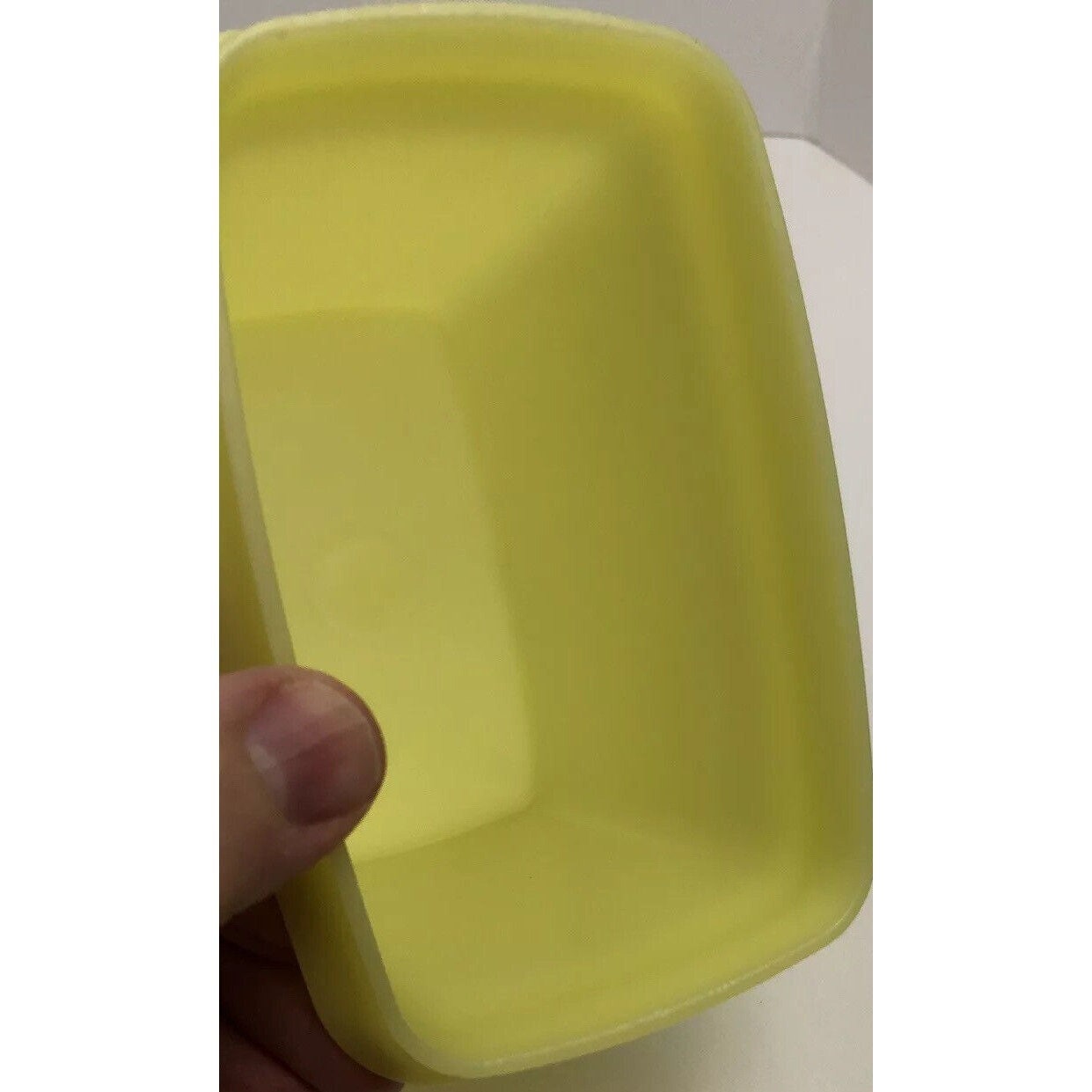 Tupperware Stackable Shelf Saver Container 1243 With #1244 Lid Yellow ...