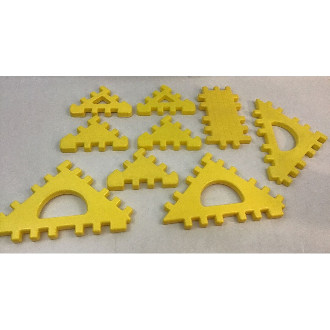 Little Tikes Wee Waffle Blocks Roof Replacement Blocks Yellow 9 Pieces ...