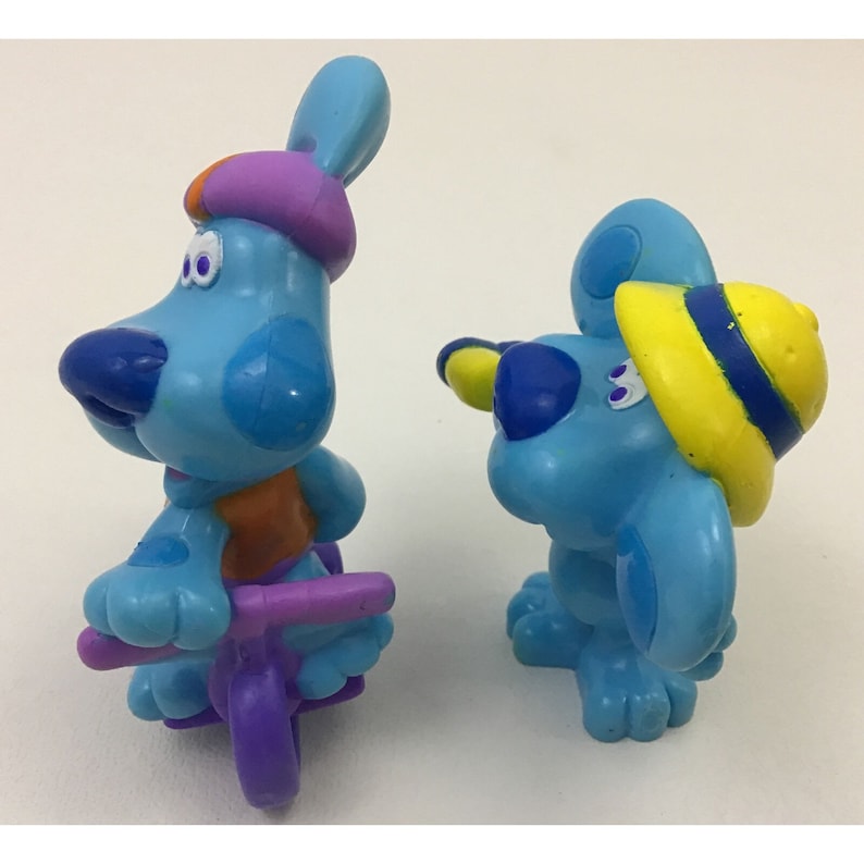 Blues Clues Viacom Original Blue Figure on Bicycle and Blue With Hat 3 ...