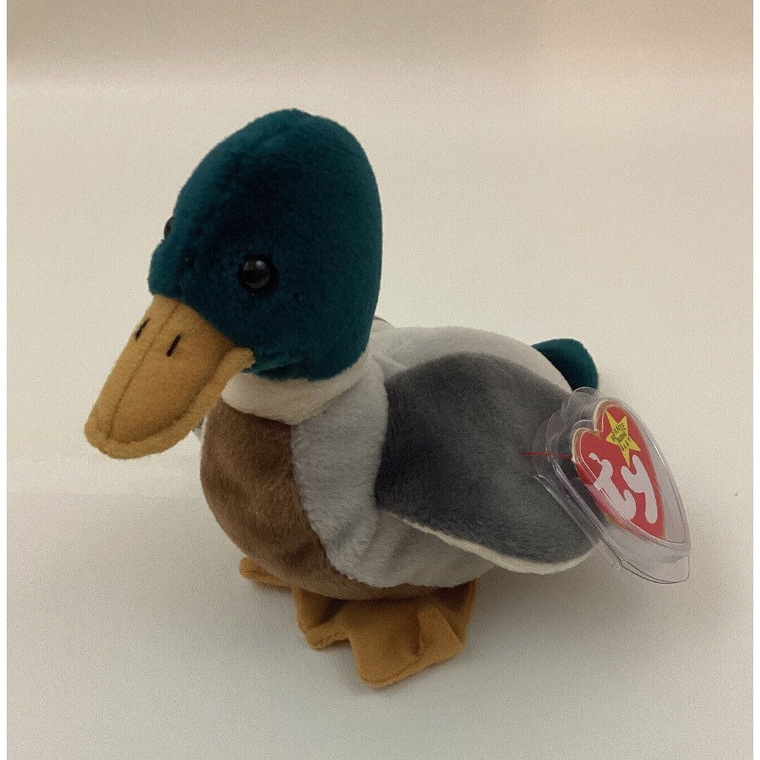 Ty Beanie Baby Jake the Mallard Drake Duck 1997 W/98 Rare Red Stamp Tag ...