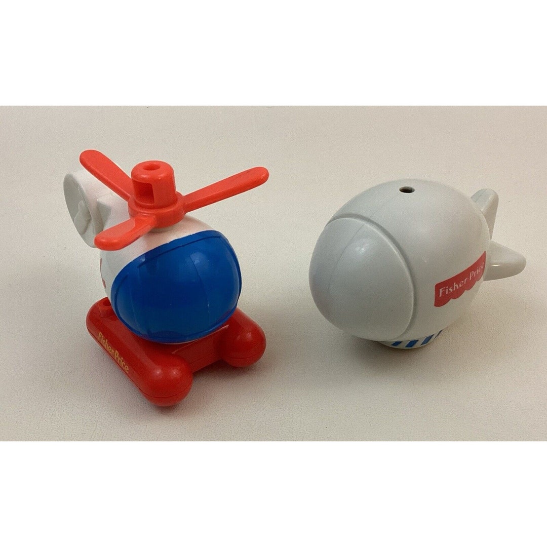 Fisher Price Flip Track Rail Road Blimp White and #3 Helicopter - Etsy