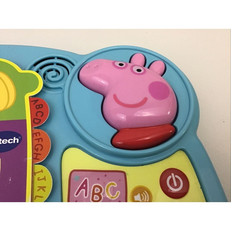 Peppa Pig Learn and Discover Book Vtech 14 Interactive Pages Read Music ...