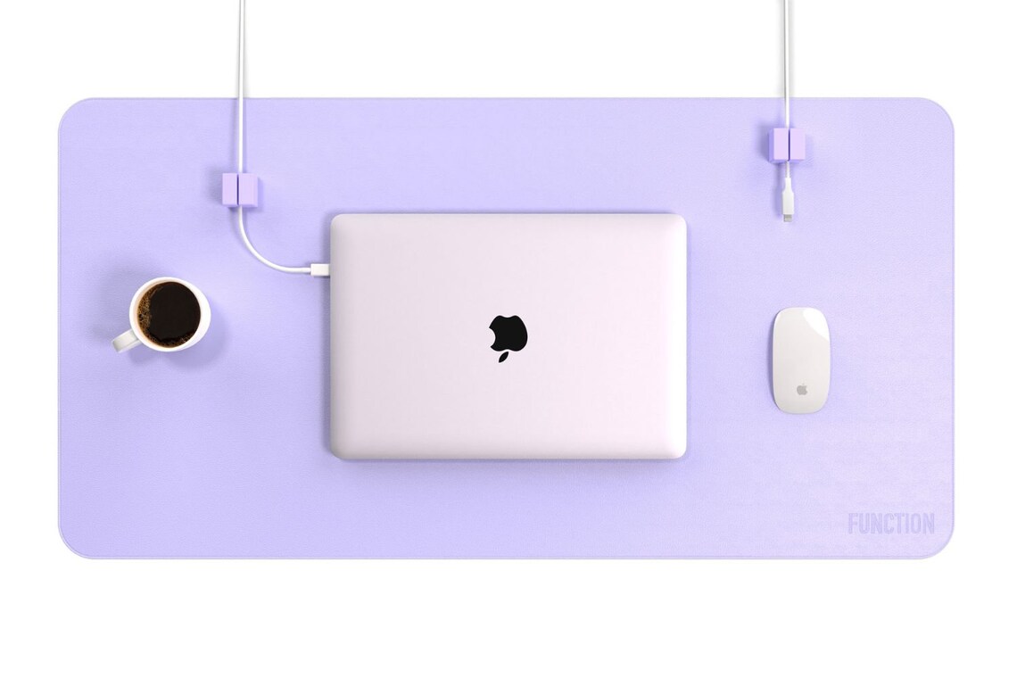 Magnetic PU Leather Desk Mat Pro: Cable Organizer and Desk Pad - Etsy