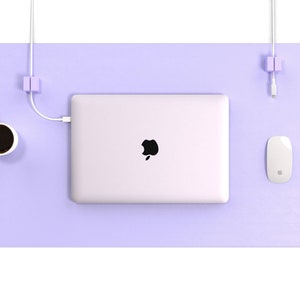 Magnetic PU Leather Desk Mat Pro: Cable Organizer and Desk Pad - Etsy