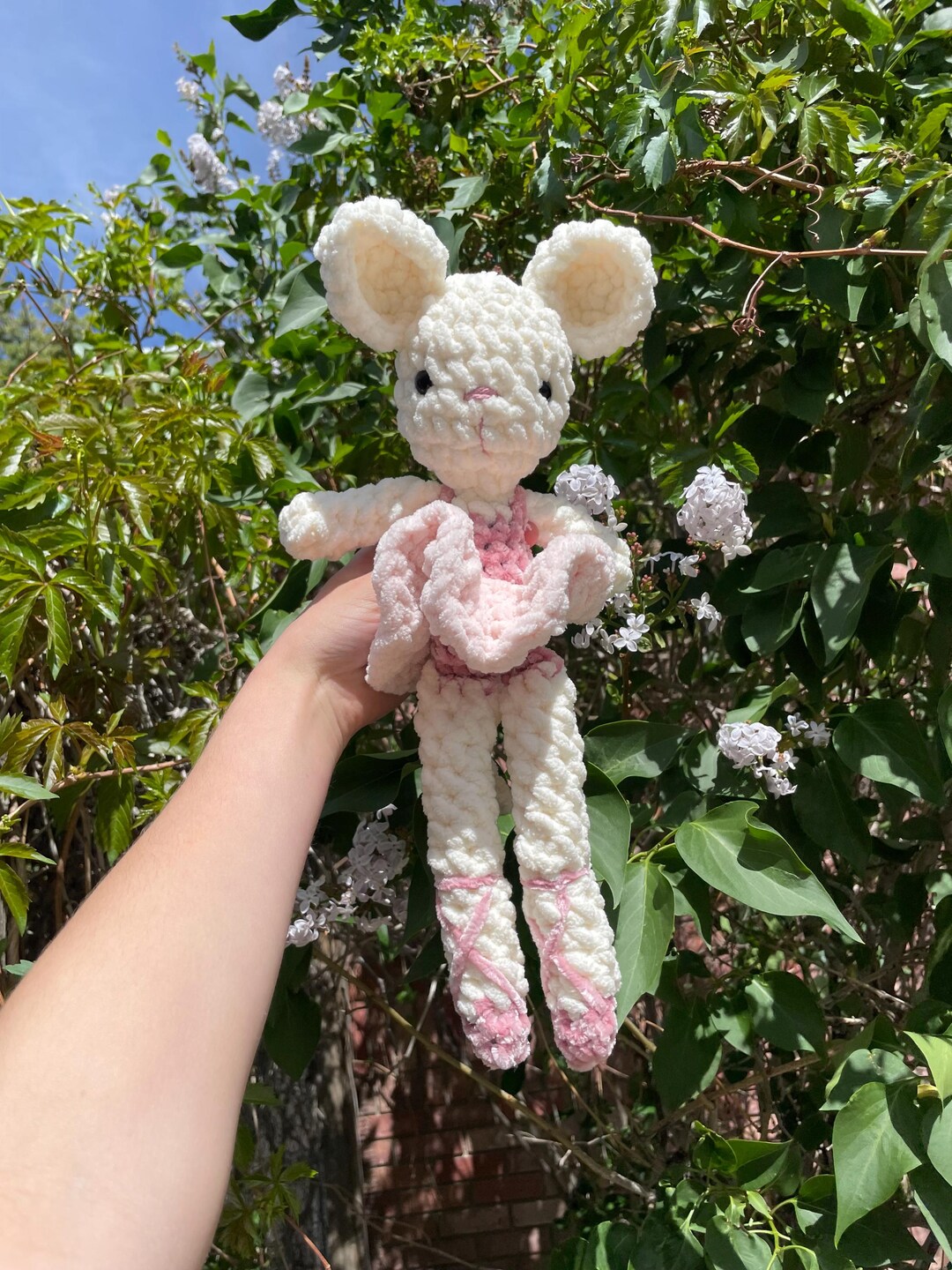 Ballerina Mouse Plush Toy Stuffed Animal Baby Gift Crochet Plushie ...