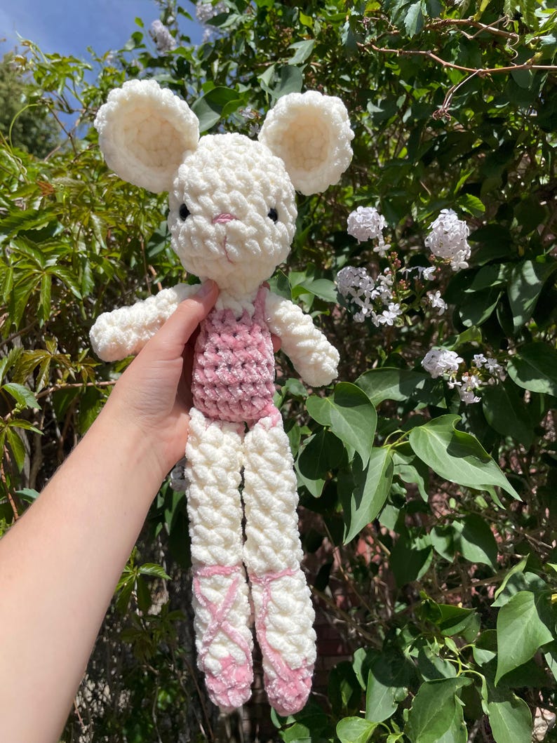 Ballerina Mouse Plush Toy Stuffed Animal Baby Gift Crochet Plushie ...