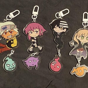 Soul Eater Dangly Keychains - Double Sided - Etsy