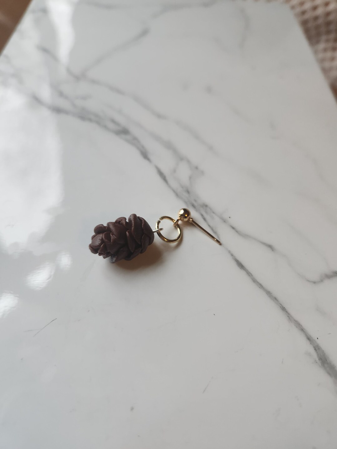 Simple Pinecone Drop and Dangle Earrings, Cute and Elegant - Etsy