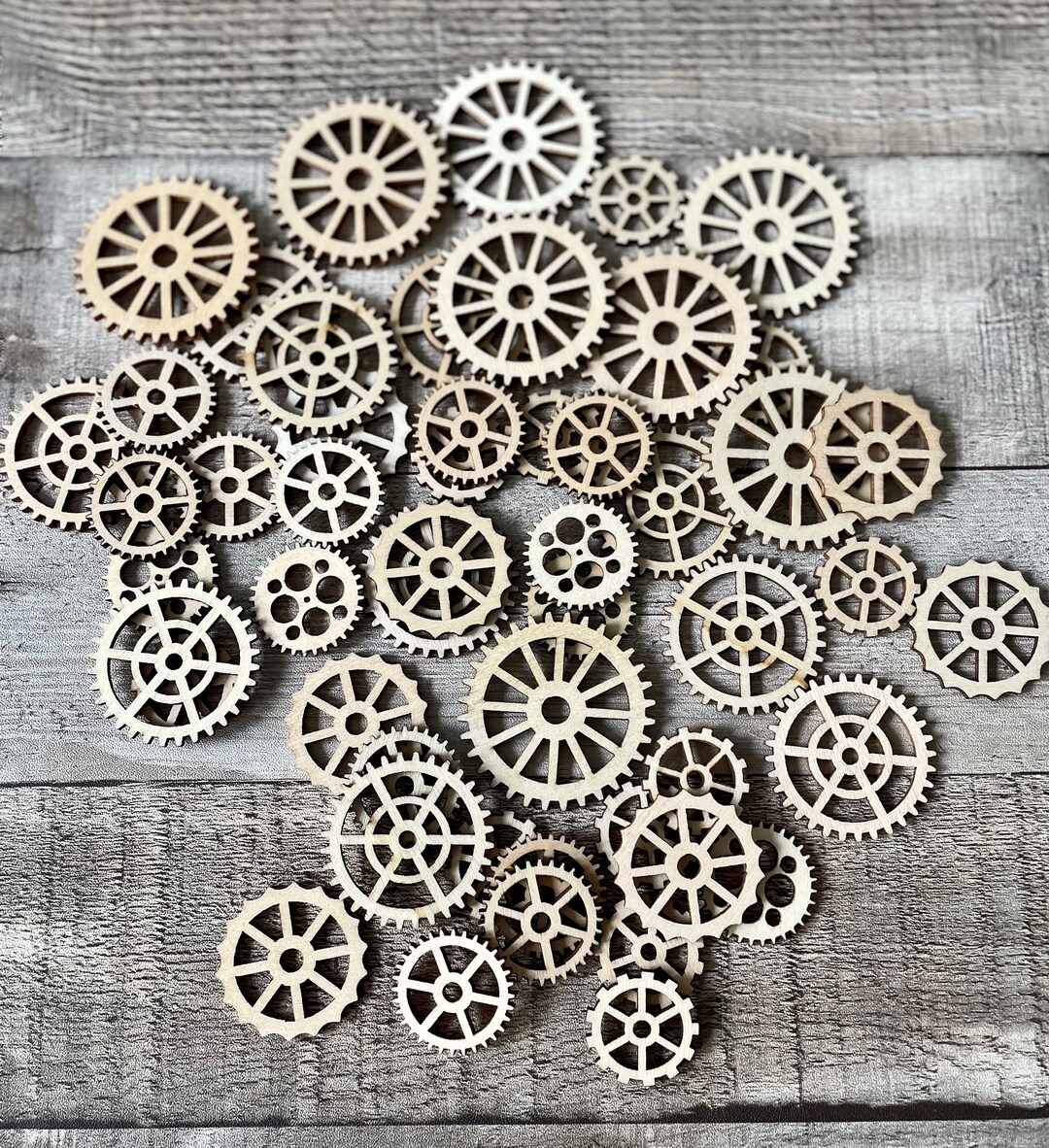 Wood Gears Steampunk Wood Cogs Decorative Embellishments for Crafts ...