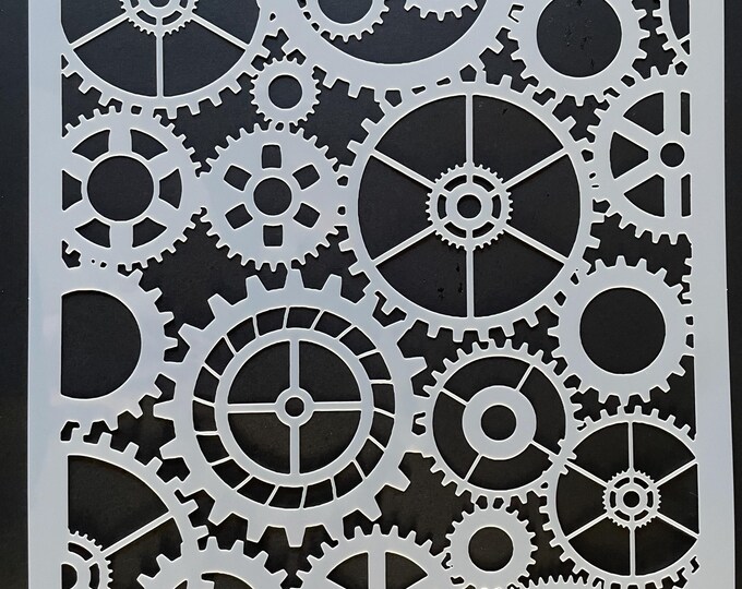 Large Steampunk Gears Stencil 8x11 - Etsy