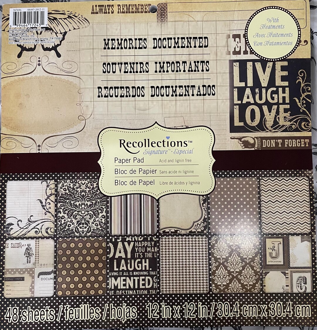 Recollections Signature 12x12 Paper Pad ~ Perfect for Card Making ...