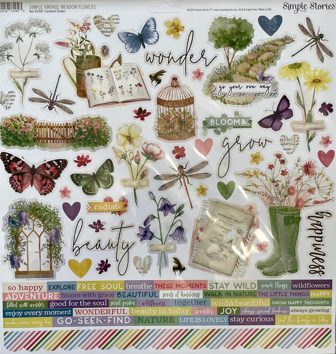 Simple Stories ~ Simple Vintage Meadow Flowers Collection - Etsy