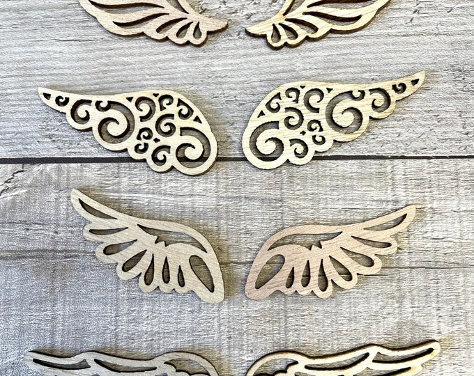 Wood Angel Wings ~ Decorative Embellishments for Crafts, Scrapbooking ...