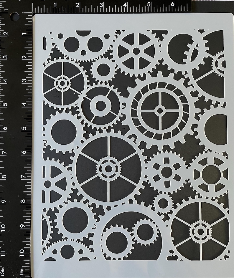 Large Steampunk Gears Stencil 8x11 - Etsy
