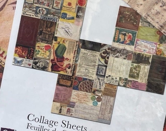 Prima Marketing Collage Sheets ~ Set of 6 - Etsy