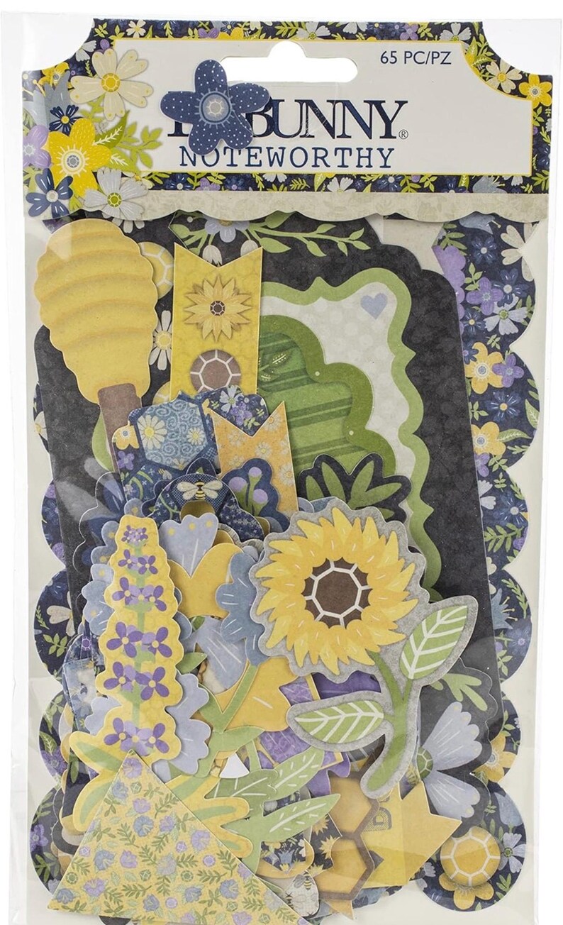 Bo Bunny Noteworthy 65 Piece Bee-utiful You Ephemera Pack - Etsy