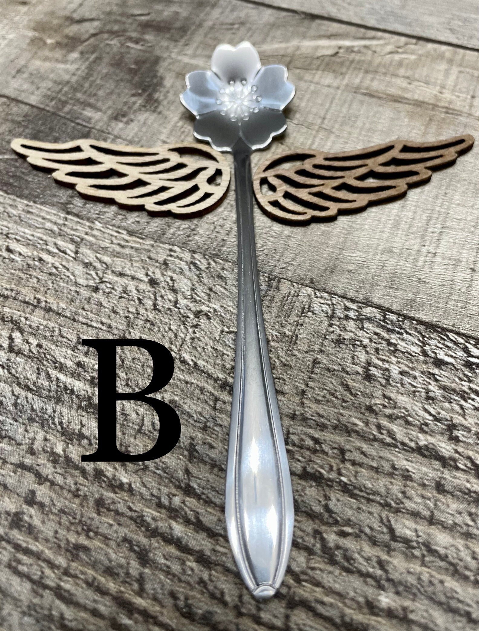 Flying Spoon Kit Wood Angel Wings & 5 Decorative Spoon - Etsy