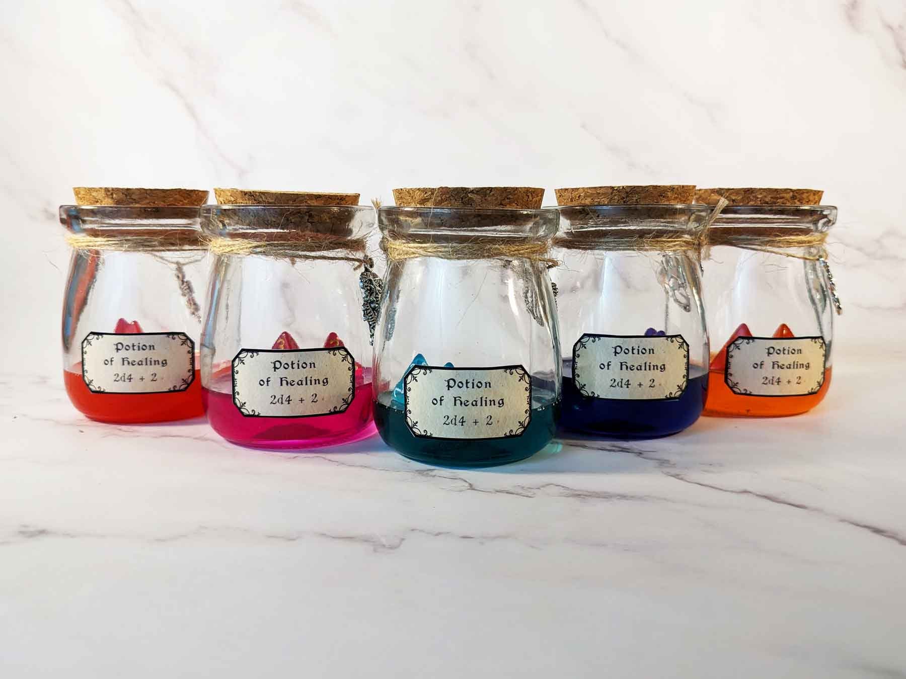 Potion of Healing Dice Potion Shaker | Tabletop Games | D4 Dice | Craft ...