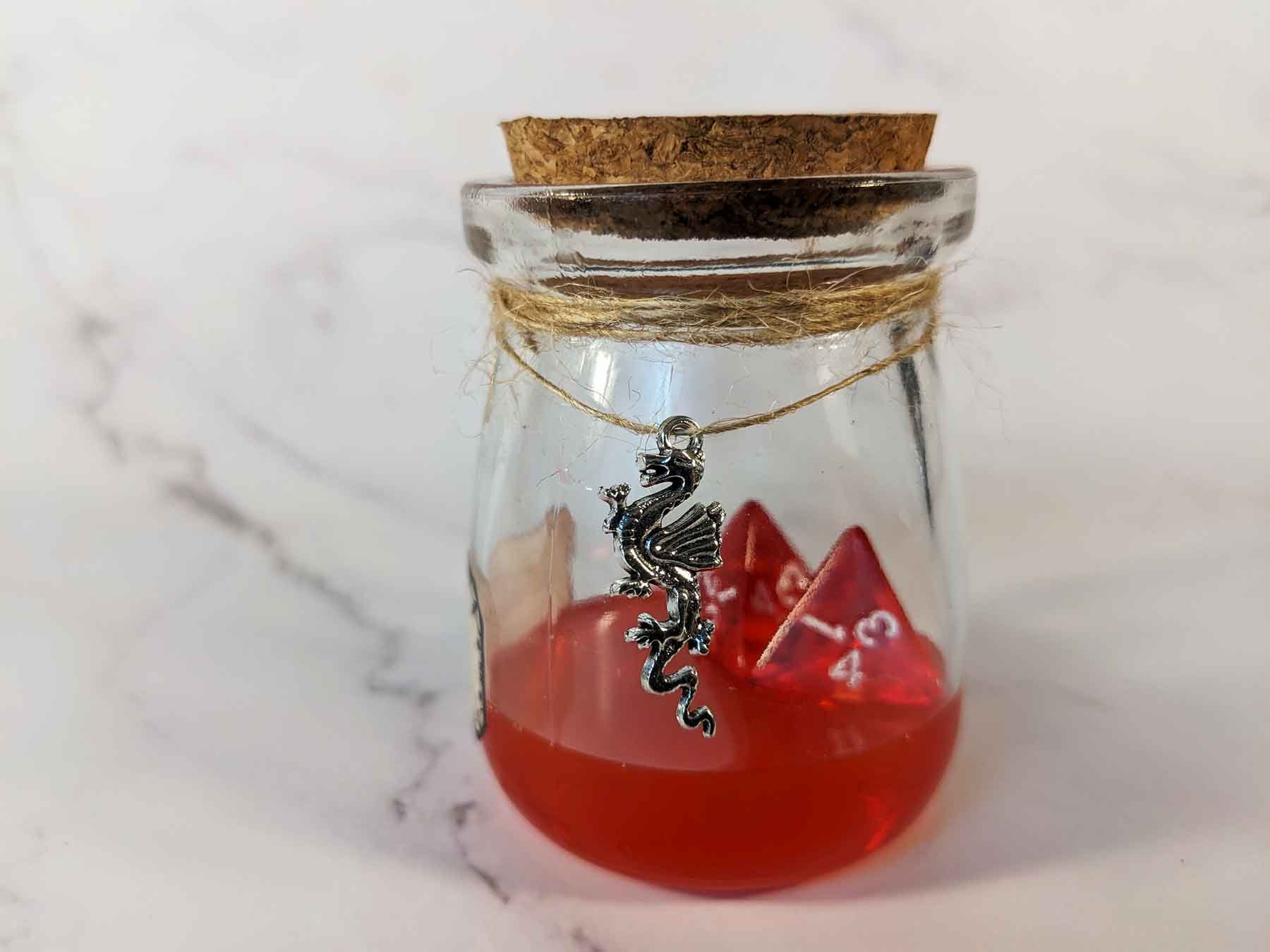 Potion of Healing Dice Potion Shaker Tabletop Games D4 Dice Craft Resin ...